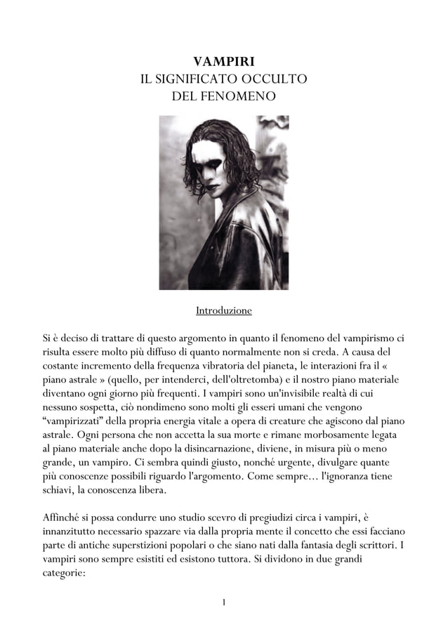 Vampiri salvatore brizzi | PDF