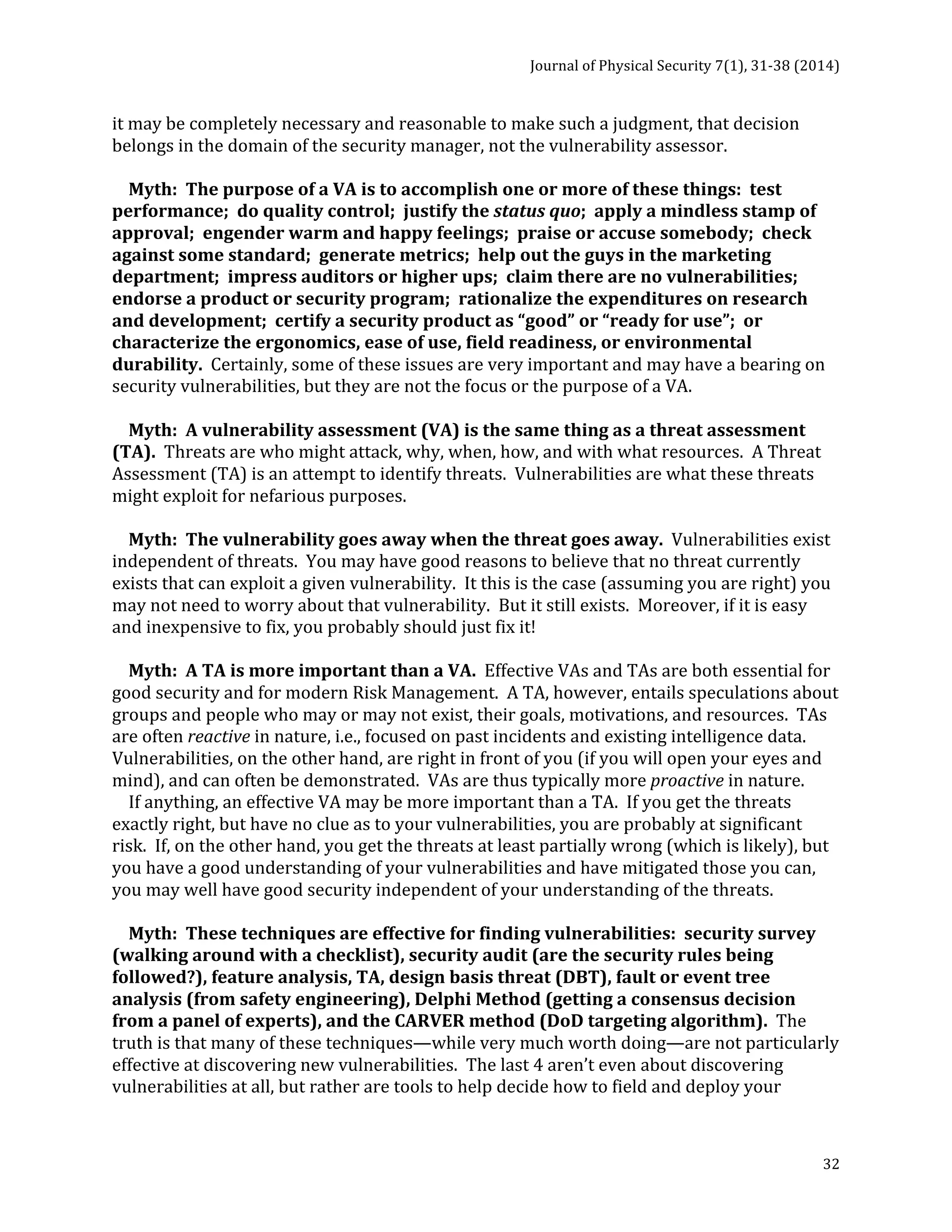 Vulnerability Assessment Myths | PDF