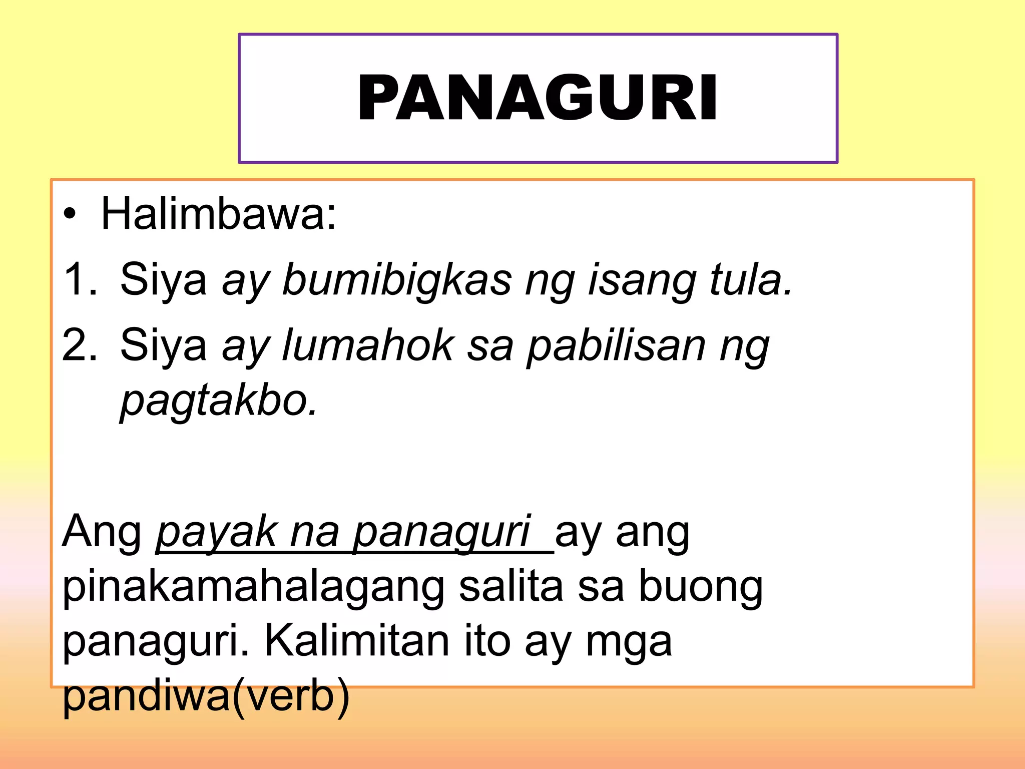 Bahagi, Ayos at Kayarian ng Pangungusap | PPTX