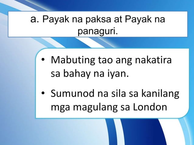 Bahagi, Ayos at Kayarian ng Pangungusap | PPTX