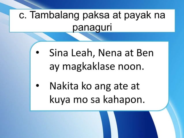 Bahagi, Ayos at Kayarian ng Pangungusap | PPTX