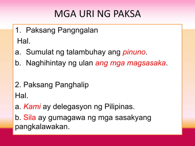 Bahagi, Ayos at Kayarian ng Pangungusap | PPTX