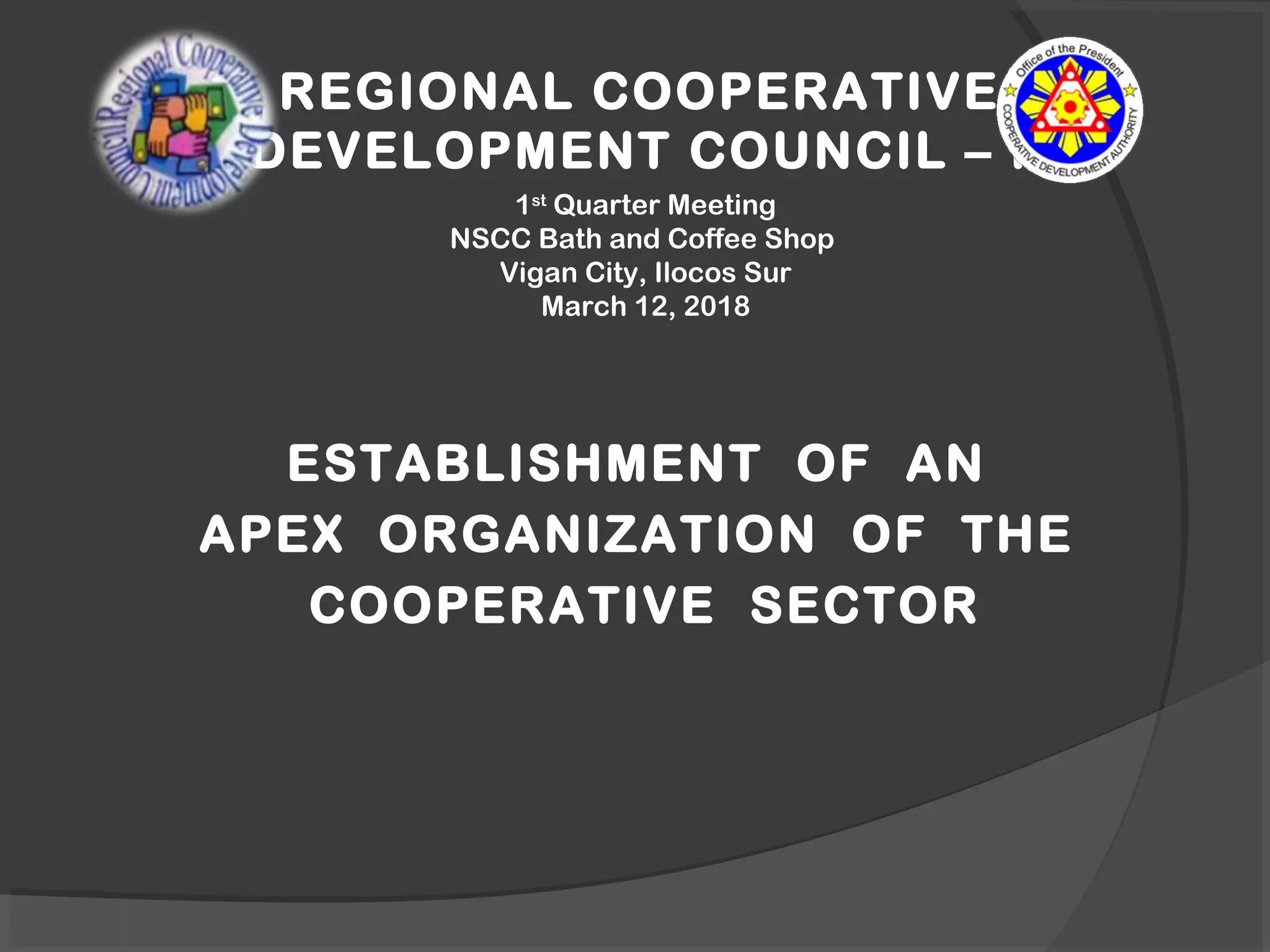 A Proposal Creating a Cooperative Apex Organization | PPT