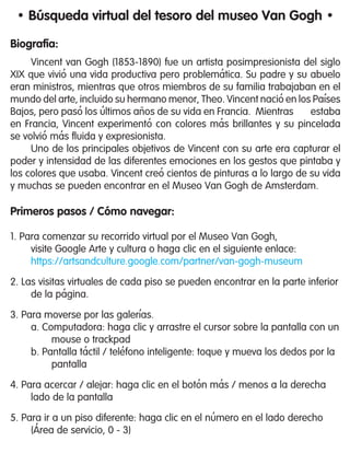 Van gogh-virtual-scavenger-hunt-spanish | PDF