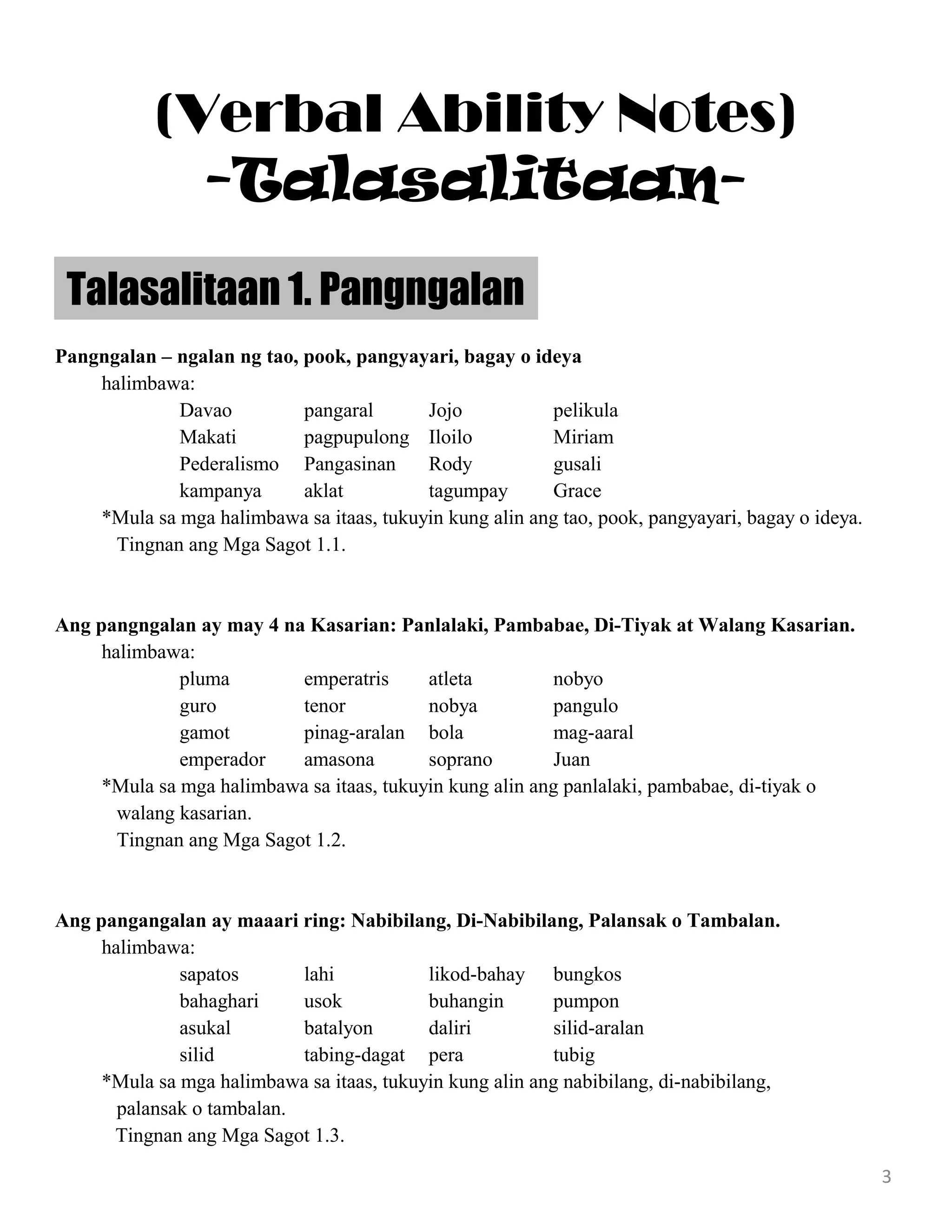 Talasalitaan | PPT