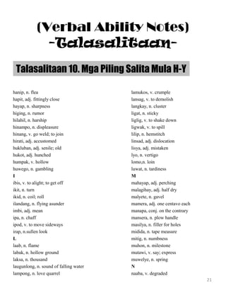 Talasalitaan | PPT