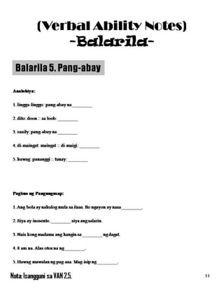 Balarila (VAN) | PDF