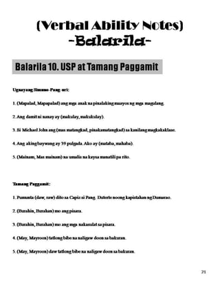 Balarila (VAN) | PDF