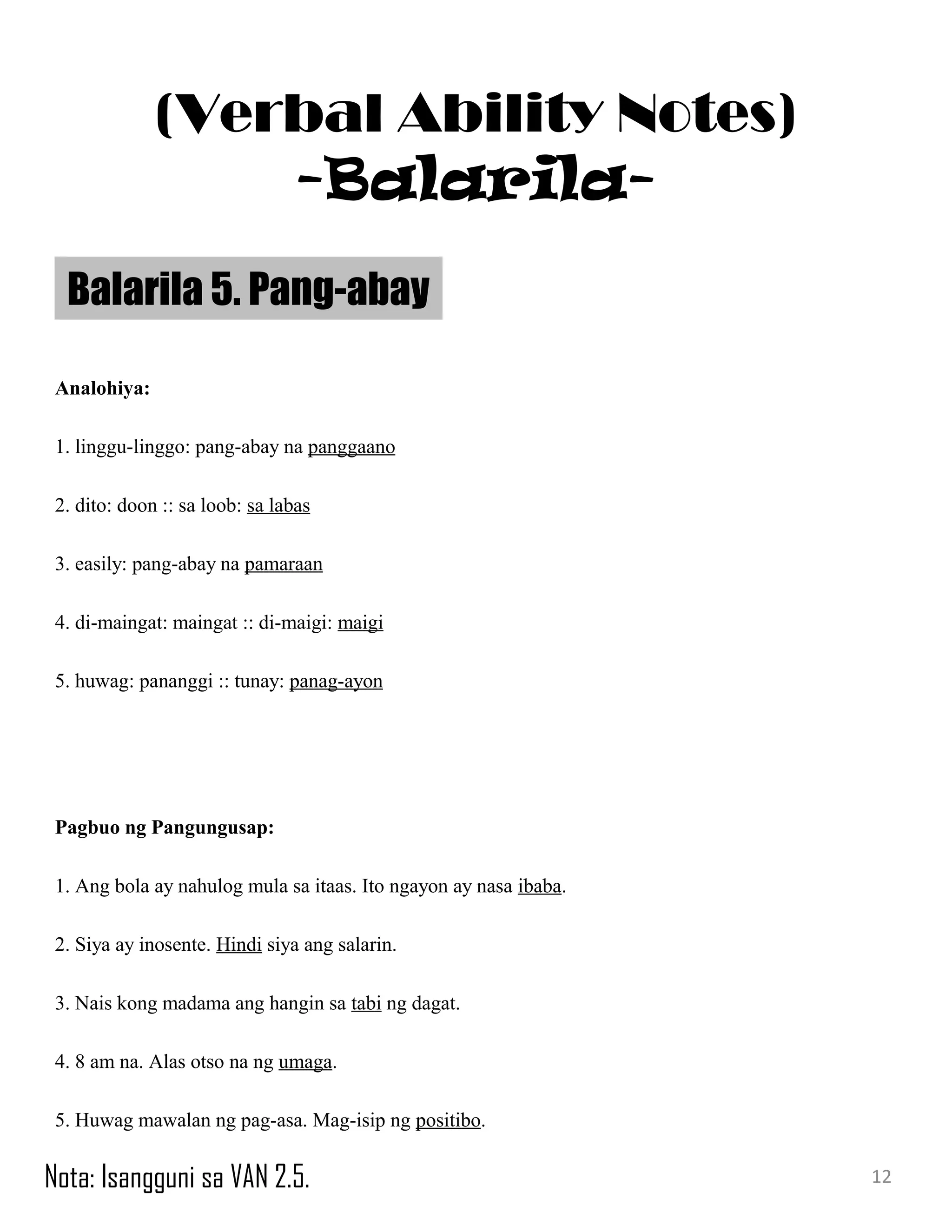 Balarila | PPT