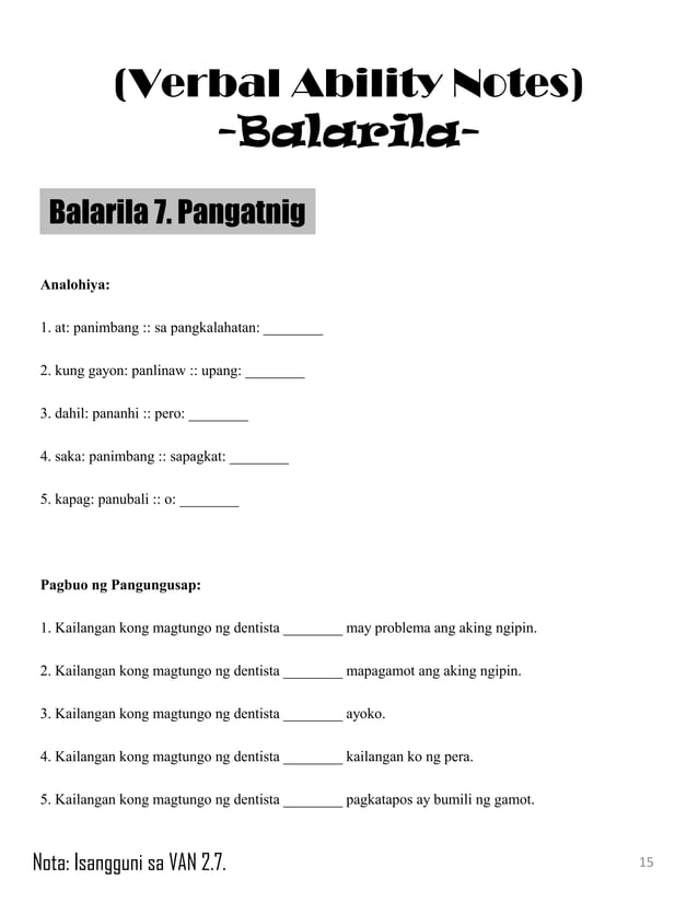 Balarila | PPT