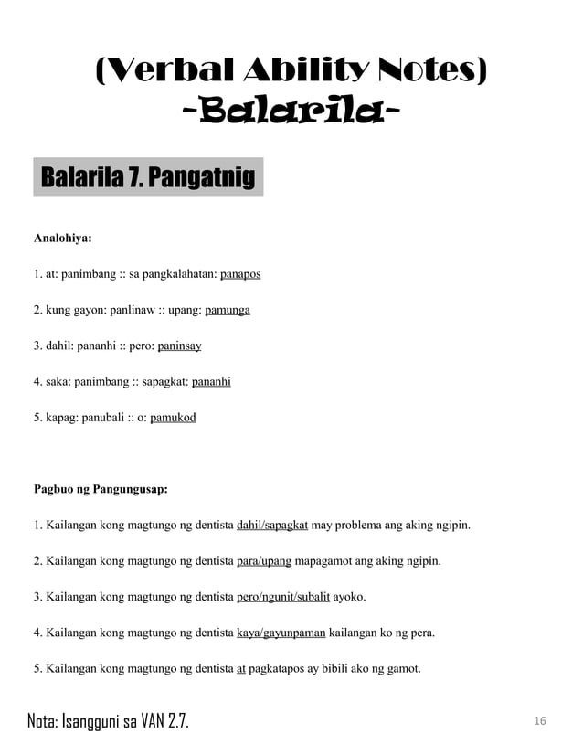 Balarila | PPT