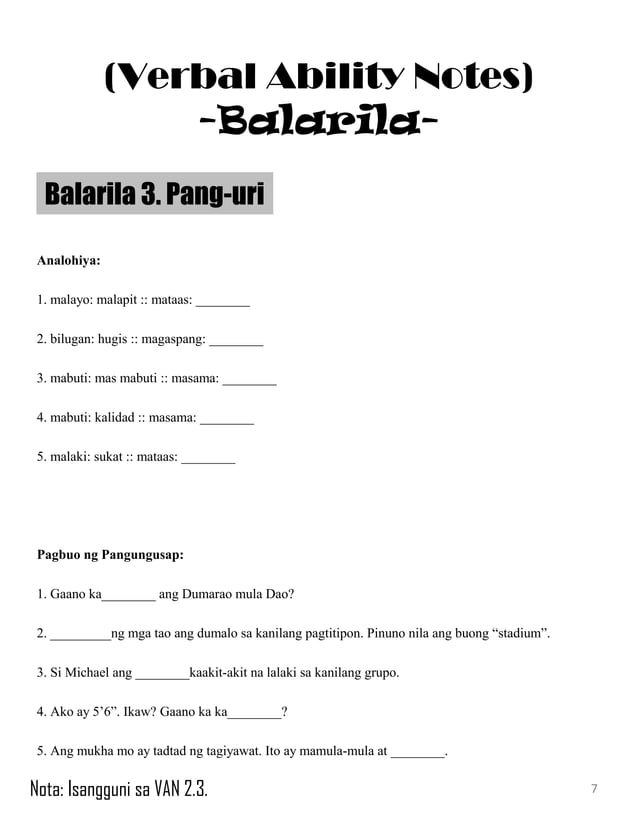 Balarila | PPT