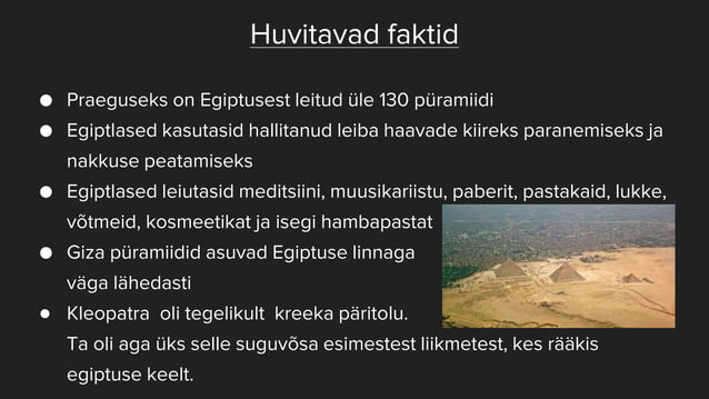 Vana egiptuse kunst ja ajalugu | PPTX