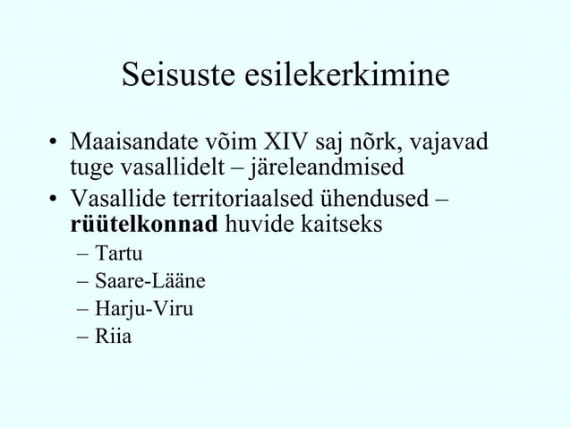 Vana Liivimaa valitsemine | PPT
