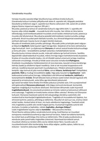 Vanaaja muusika | DOCX