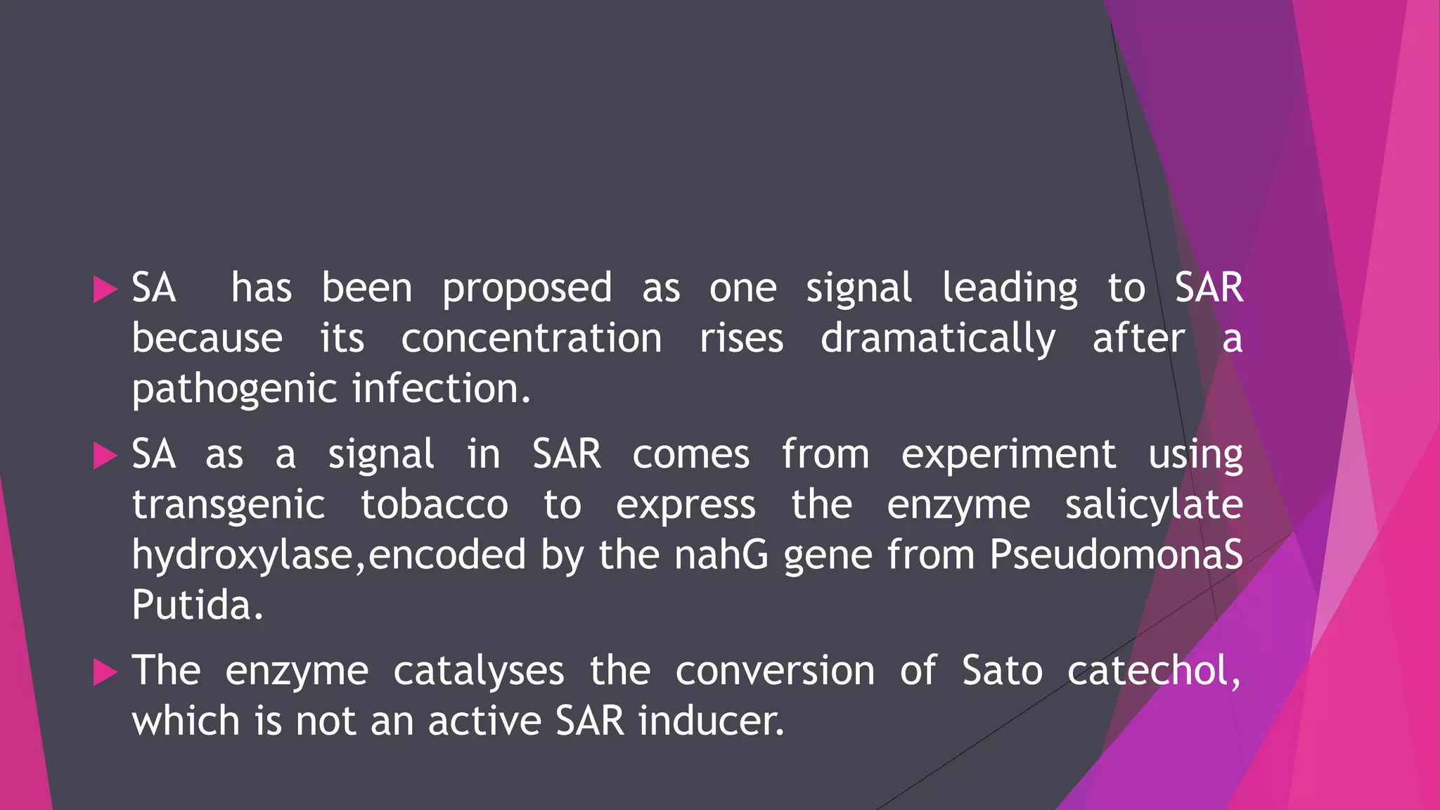 SAR-Systemic Acquired Resistance | PPTX