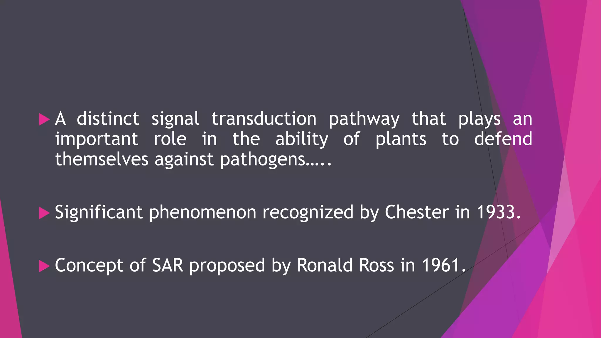 SAR-Systemic Acquired Resistance | PPTX