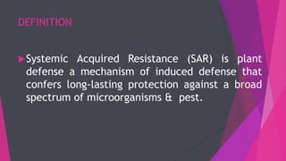SAR-Systemic Acquired Resistance | PPTX