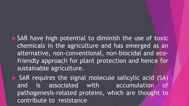 SAR-Systemic Acquired Resistance | PPTX | Agriculture | Industries