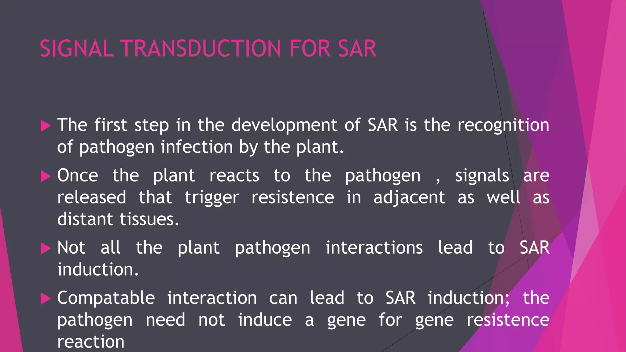 SAR-Systemic Acquired Resistance | PPTX