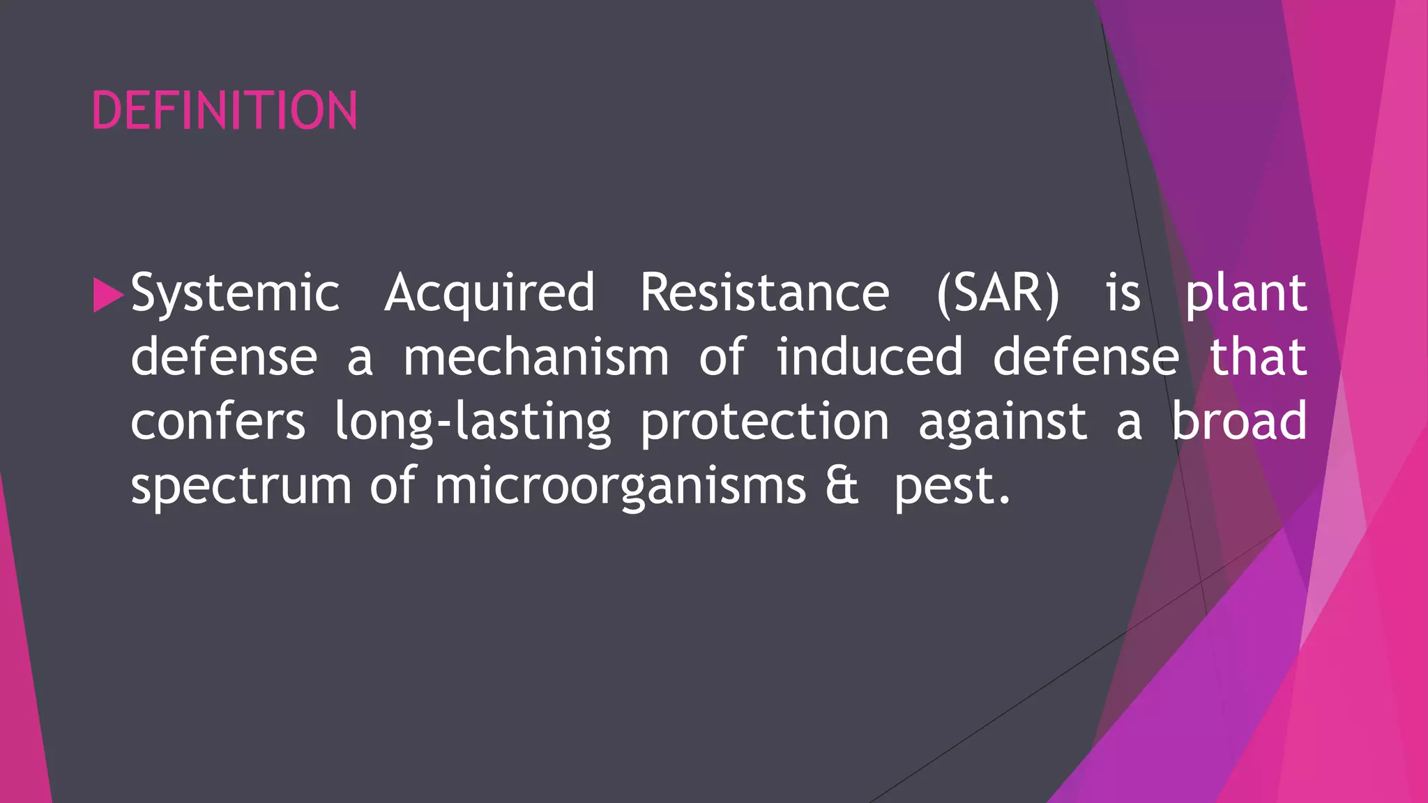 SAR-Systemic Acquired Resistance | PPTX