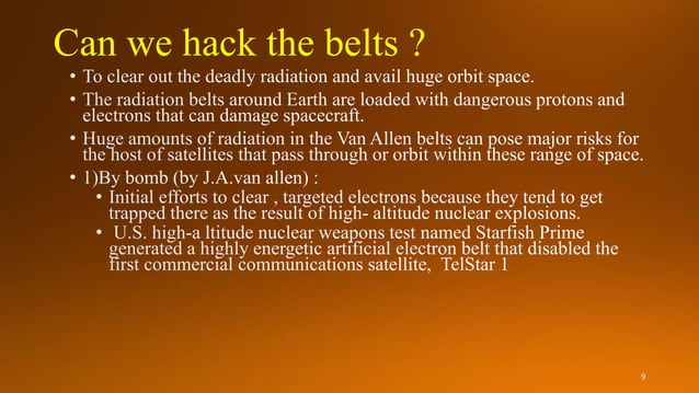 Van allen radiation belt | PPTX | Physics | Science