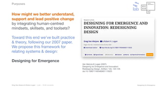 Greg Van Alstyne and Dr Robert K Logan: Designing for Emergence ...