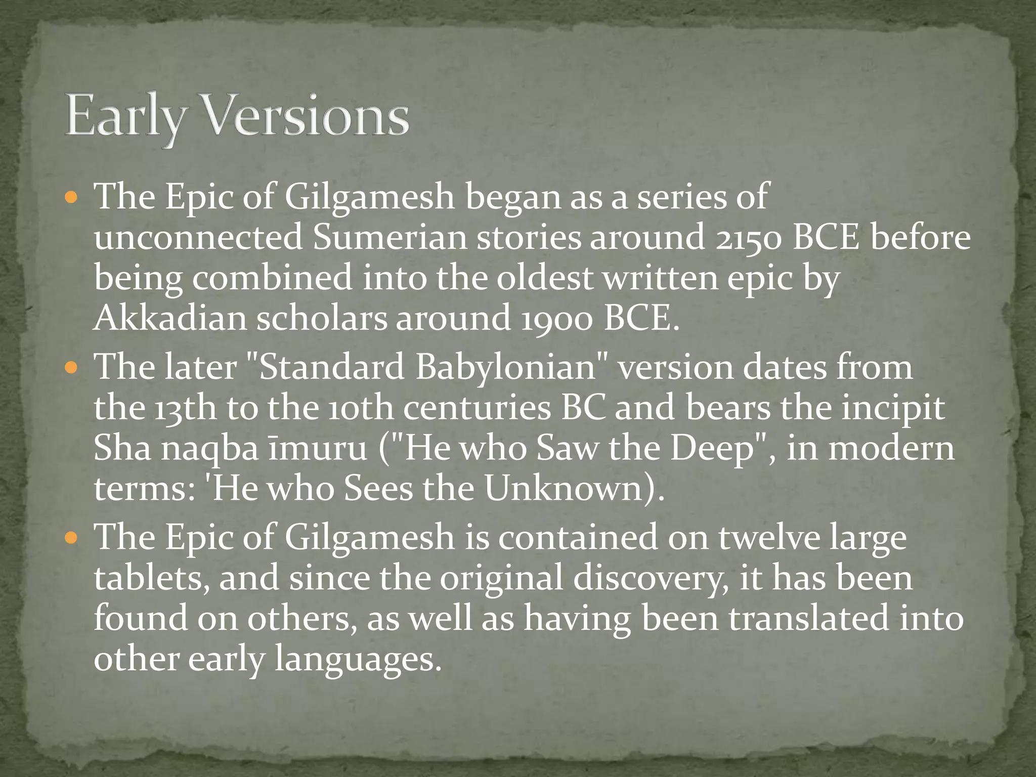 VanBibber Epic of Gilgamesh | PPTX