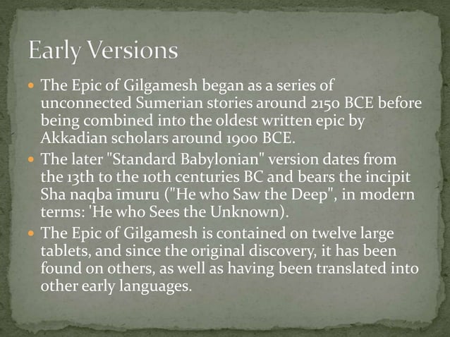 VanBibber Epic of Gilgamesh | PPT