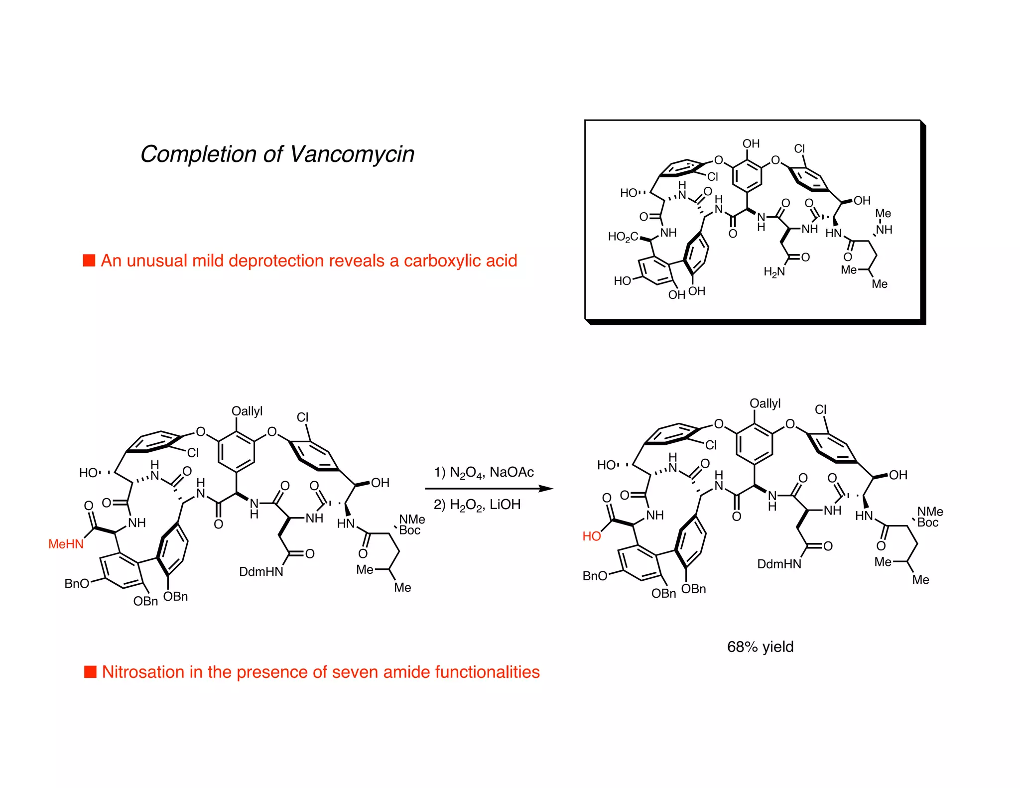 Comparative syntheses of Vancomycin | PDF | Chemistry | Science
