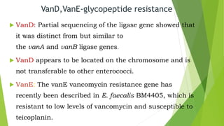 Vancomycin resistant enterococci. | PPTX
