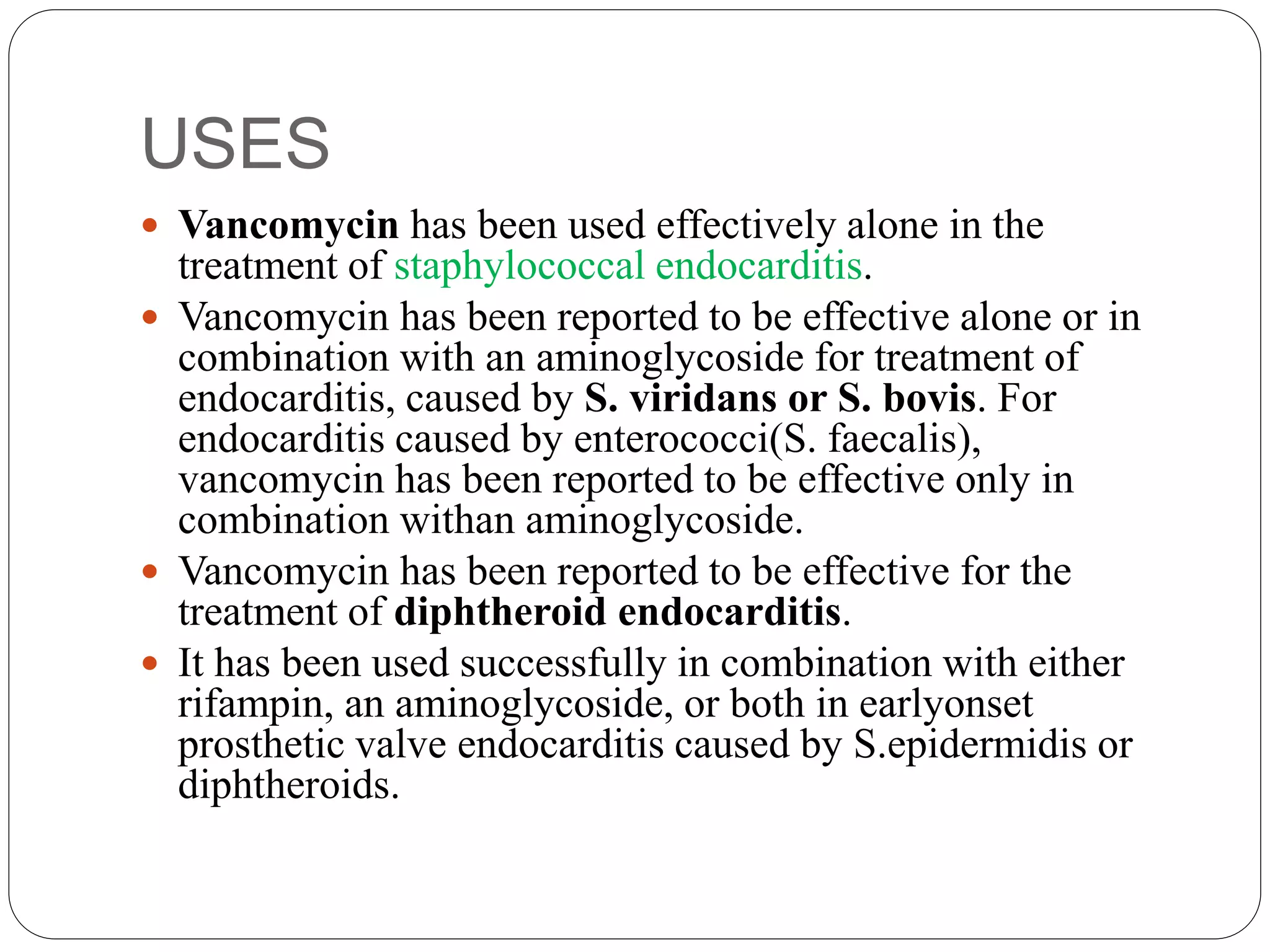Vancomycin drug information Dr.sp nayak | PPTX