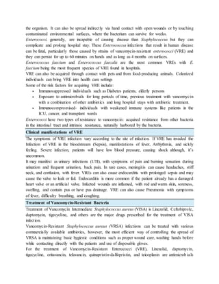 Vancomycin resistant bacteria | DOCX | Infectious Diseases | Diseases ...