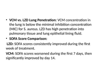 Vancomycin vs Linezolid in MRSA Pneumonia | PPTX