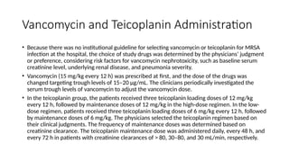 Vancomycin vs Teicoplanin in MRSA Pneumonia | PPTX