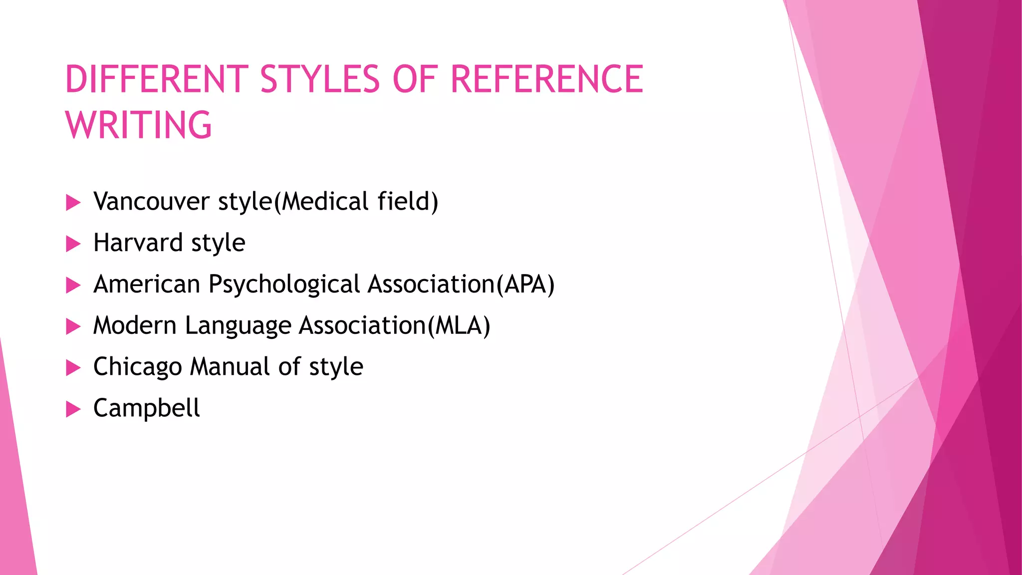 Vancourver style of referencing | PPTX