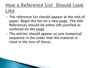 Vancouver method of reference | PPTX