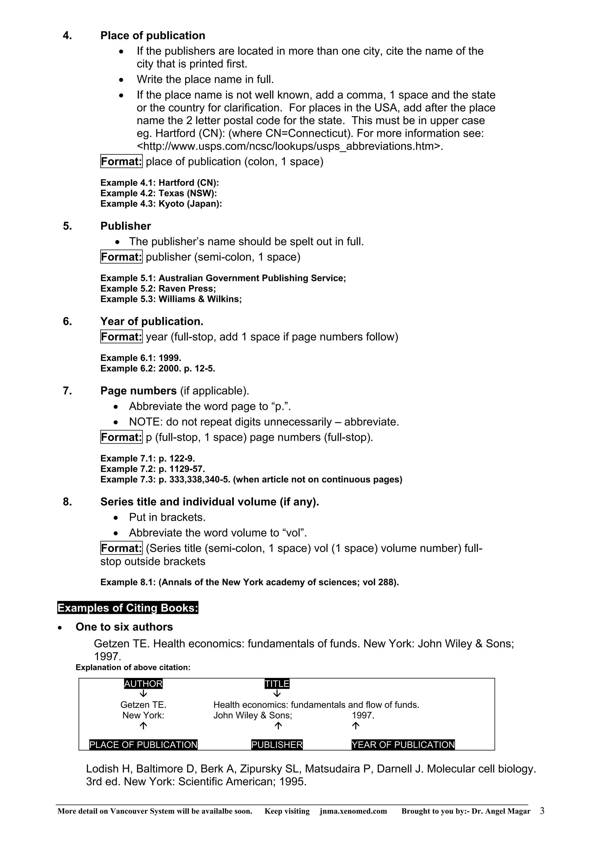 Vancouver style guidelines | PDF | Publishing Industry | Industries