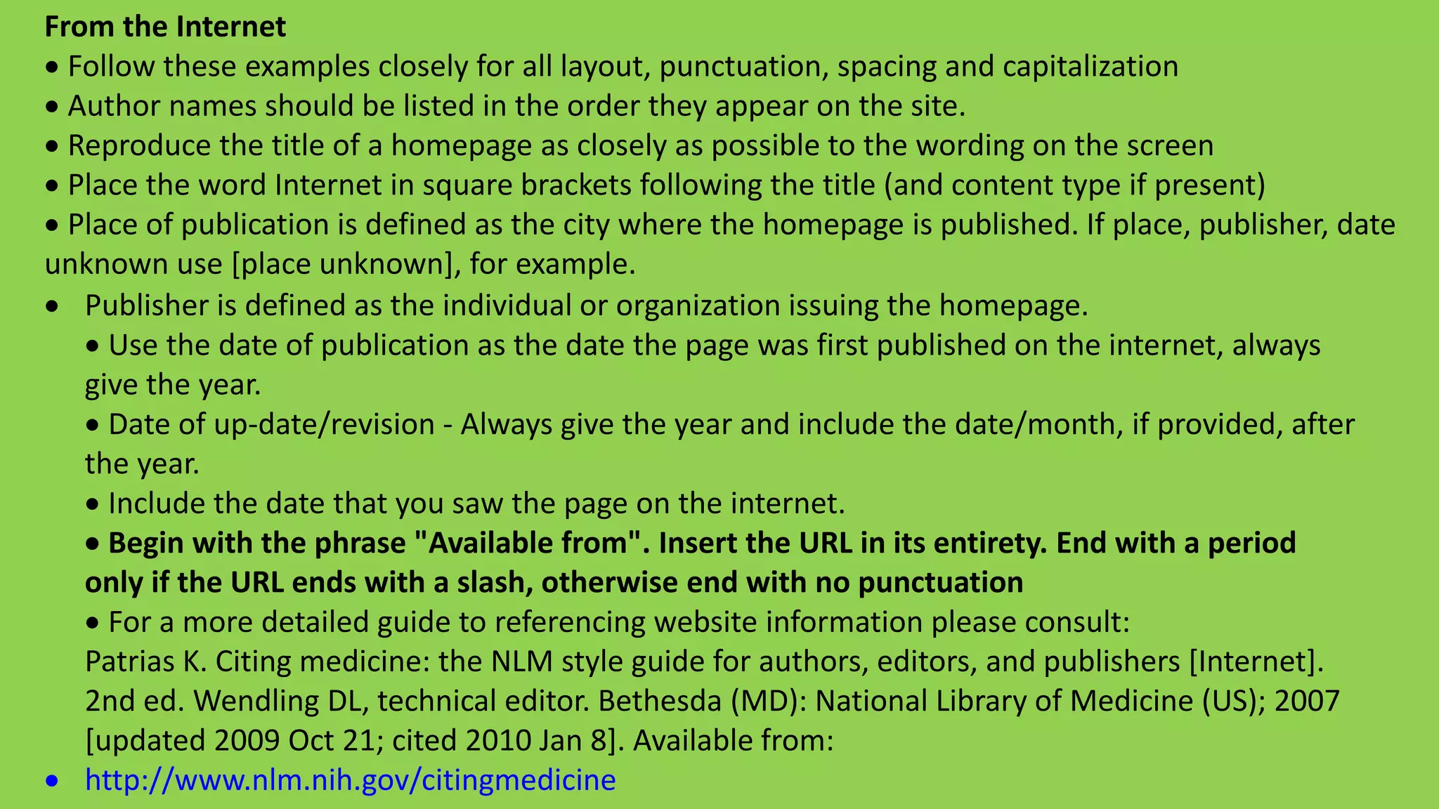 Vancouver style of referencing | PDF