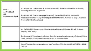 Vancouver style of referencing | PDF