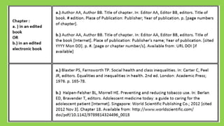 Vancouver style of referencing | PDF