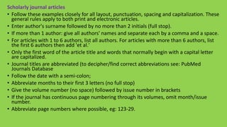 Vancouver style of referencing | PDF