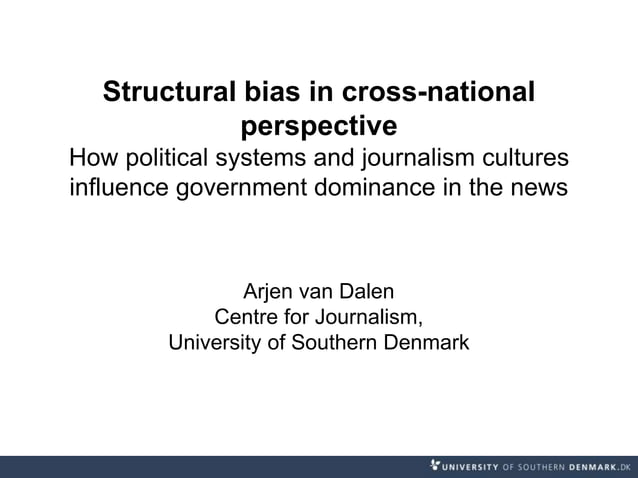Van dalen structural bias | PPTX
