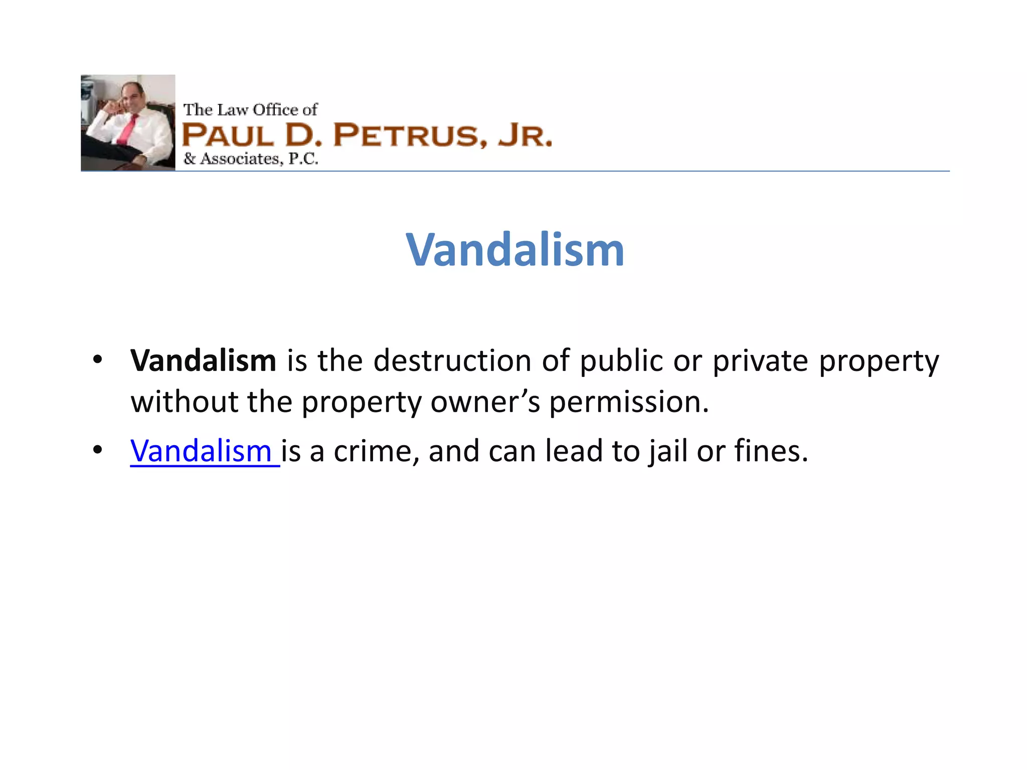 Vandalism is a Crime | PPTX