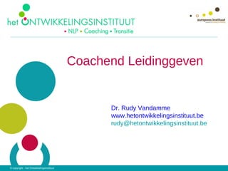 Vandamme ei 2 coachend leiderschap 2016 | PPT | Careers