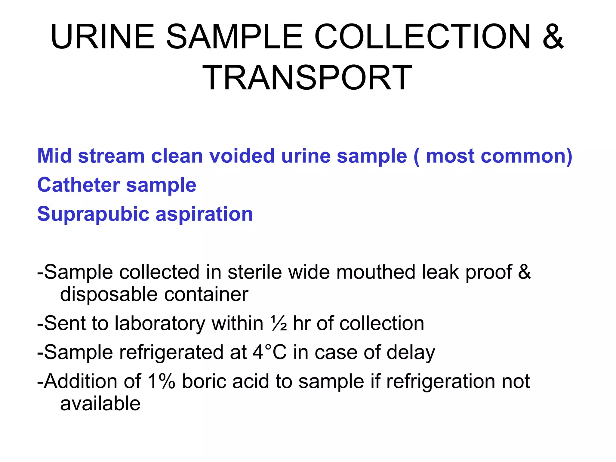 COLLECTION AND TRANSPORTATION OF CLINICAL SAMPLES | PPT
