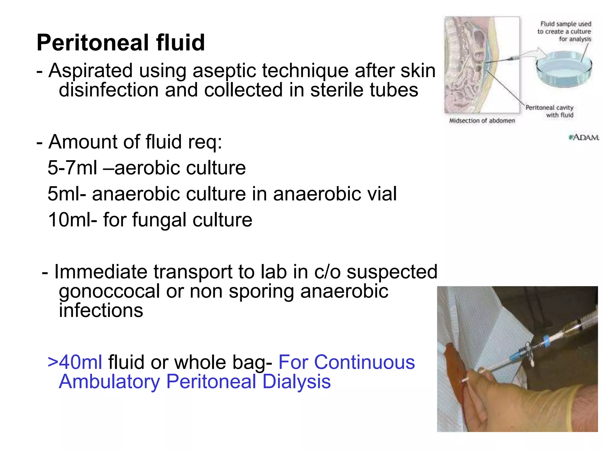 COLLECTION AND TRANSPORTATION OF CLINICAL SAMPLES | PPT