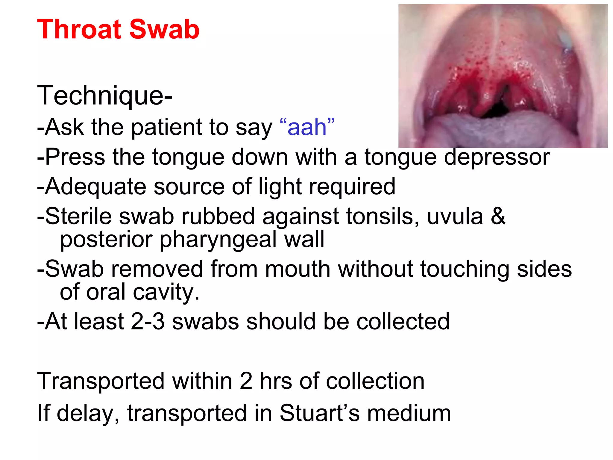 COLLECTION AND TRANSPORTATION OF CLINICAL SAMPLES | PPT
