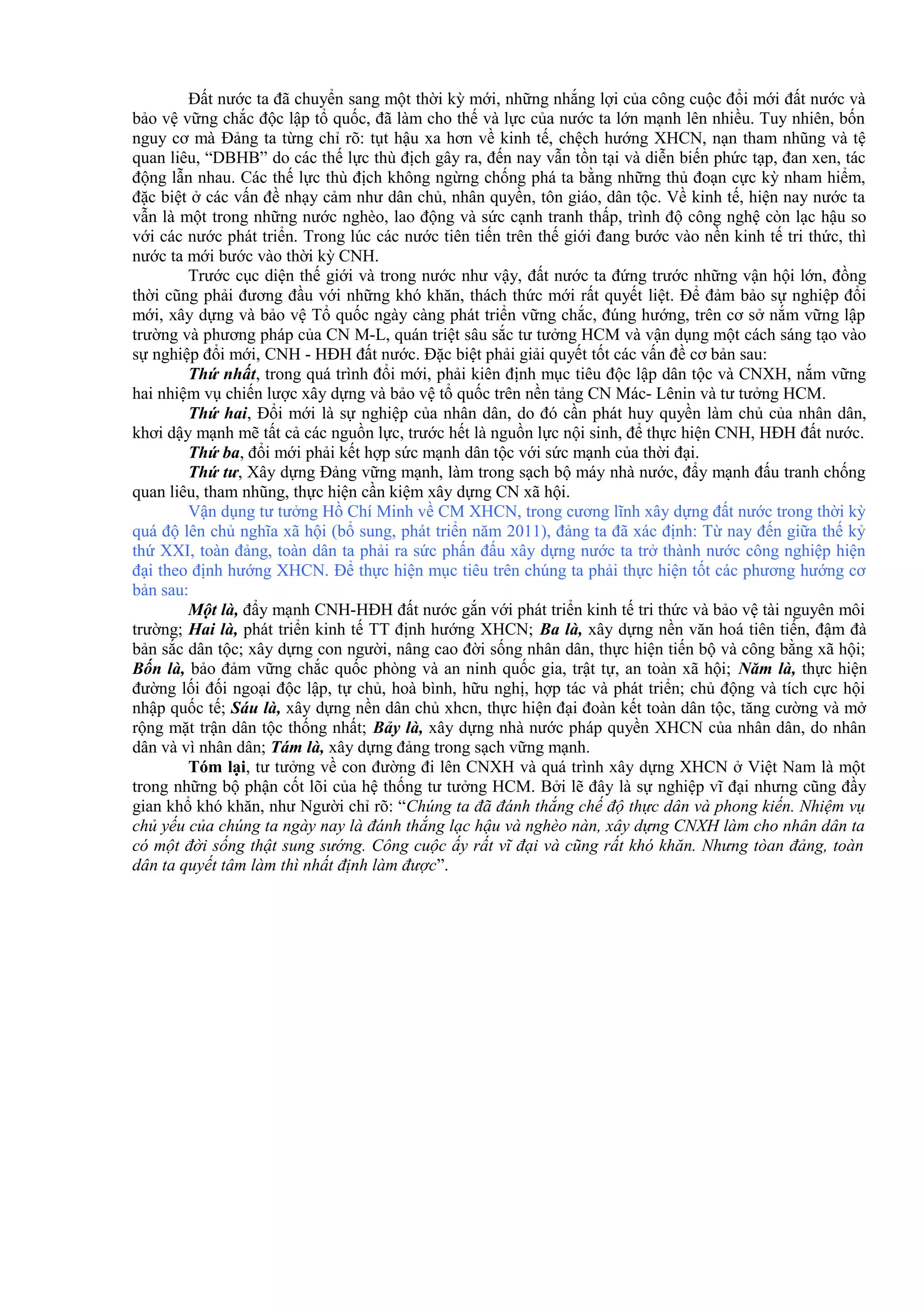 Tư tưởng HCM | PDF