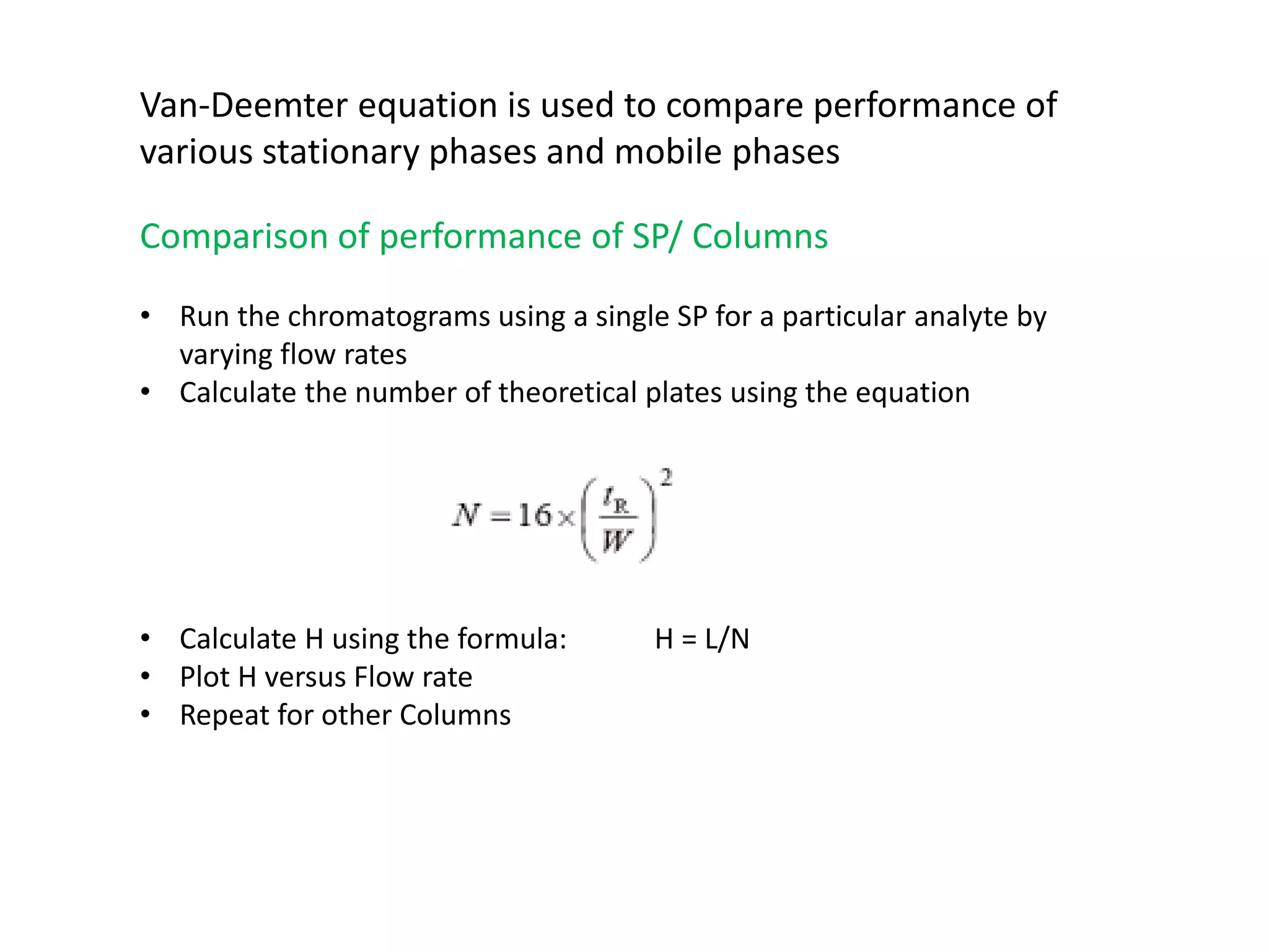 Van deemter equation | PPTX